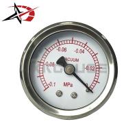 China 60mm All Stainless Steel Axial Vacuum Gauge -0.1MPa Back Mount Manometer for sale