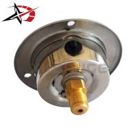 China 63mm Brass Liquid Filled Pressure Gauge Front Flange 0-0.6MPa Axial Panel Mount for Industrial Instrument Control for sale