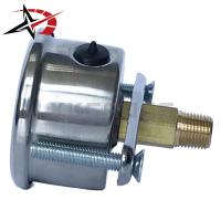 China 40mm Stainless Steel Liquid Filled Pressure Gauge U Clamp 0-160 PSI Axial Mount for Compact Hydraulic Measurement for sale