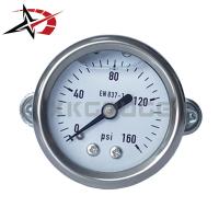 China 40mm Stainless Steel Liquid Filled Pressure Gauge U Clamp 0-160 PSI Axial Mount for Compact Hydraulic Measurement for sale