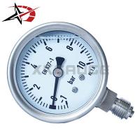 China CL 1.6 10 Bar All Stainless Steel Pressure Gauge Manometer Bayonet Ring Silicone Filled for sale
