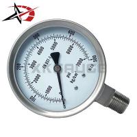 China All Stainless Steel Water Pressure Gauge Glycerin Manometer 100mm for sale