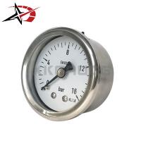 China Back Connection Oil Filled Pressure Gauge 0-16 Bar Vibration Resistant for Hydraulic System Measurement Equipment for sale