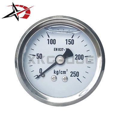 China Heavy Duty Back Mount Liquid Filled Pressure Gauge 0-250 kg/cm2 for High Pressure Industrial Hydraulic Systems for sale