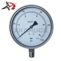 China All Stainless Steel 150 Psi Pressure Gauge 10 Bar CL 1.0 Silicone Oil Filled Manometer for sale