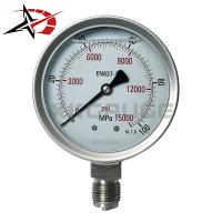China 100mm Silicone Oil Filled Pressure Gauge 15000 PSI 600MPa Ultra High Pressure for Oil Gas Industrial Systems for sale