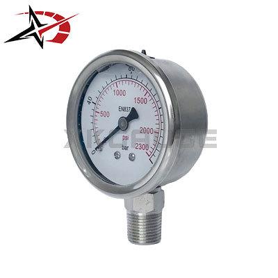 China 2300 Psi 160 Bar 50mm Stainless Steel Pressure Gauge Manometer For Corrosive Media for sale