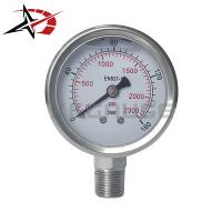 China 2300 Psi 160 Bar 50mm Stainless Steel Pressure Gauge Manometer For Corrosive Media for sale