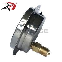 China 100mm Axial Flange Utility Pressure Gauge 0–0.6MPa Dry Bourdon Tube Manometer for sale