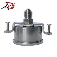 China U Clamp Liquid Filled Pressure Gauge 40mm 0-10 Bar Stainless Steel Axial Back Mount for Compact Industrial Monitoring for sale