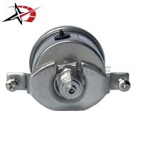 China U Clamp Liquid Filled Pressure Gauge 40mm 0-10 Bar Stainless Steel Axial Back Mount for Compact Industrial Monitoring for sale