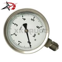 China 100mm All Stainless Steel Bayonet Ring Pressure Gauge 6 Bar Lower Mounting for sale