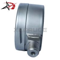 China Back Mount Stainless Steel Pressure Gauge 6 Bar 75 PSI Compact Manometer EN 837-1 For Industrial for sale