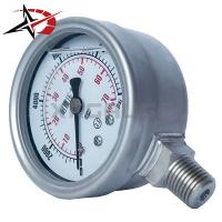 China Back Mount Stainless Steel Pressure Gauge 6 Bar 75 PSI Compact Manometer EN 837-1 For Industrial for sale