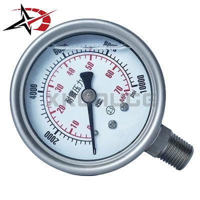 China Back Mount Stainless Steel Pressure Gauge 6 Bar 75 PSI Compact Manometer EN 837-1 For Industrial for sale