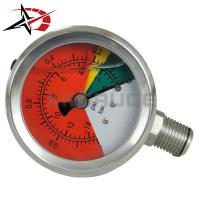 China 50mm All Stainless Steel Pressure Gauge 14 Psi 1 Bar Glycerine Filled Vacuum Manometer for sale