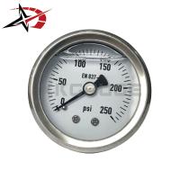 China All Stainless Steel Pressure Gauge 250 Psi Center Back Mount Pressure Gauge 50mm for sale