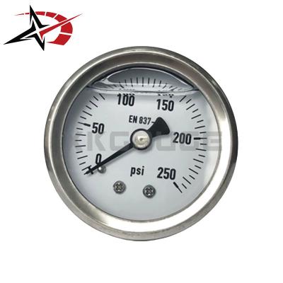 China All Stainless Steel Pressure Gauge 250 Psi Center Back Mount Pressure Gauge 50mm for sale