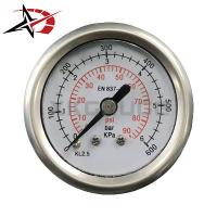 China 40mm All Stainless Steel Pressure Gauge 600kpa Hydraulic Press Pressure Gauge for sale