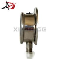China 12 Bar 63mm Panel Mount Pressure Gauge Front Flange All Stainless Steel EN 837-1 Pressure Gauge for sale