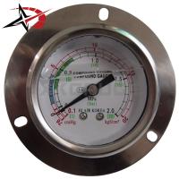 China Flanged 60mm Glycerin Filled Pressure Gauge 2MPa Back Entry Stainless Steel for Industrial Process Monitoring for sale