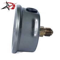China Shock Resistant 63mm Liquid Filled Pressure Gauge 0-400 Bar Axial Back Stainless for Hydraulic Monitoring for sale