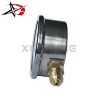 China Boiler 63mm Liquid Filled Pressure Gauge 0-140PSI Bottom Brass Stainless Steel for Industrial Monitoring for sale