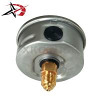 China Hydraulic System Liquid Filled Hydraulic Pressure Gauge 63mm 0-250 Bar Axial Back for Equipment Monitoring for sale