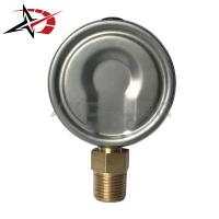 China Pump System Liquid Filled Water Pressure Gauge 0-200PSI 63mm Stainless Brass Wetted for Hydraulic Monitoring Equipment for sale