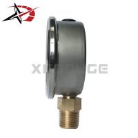 China Pump System Liquid Filled Water Pressure Gauge 0-200PSI 63mm Stainless Brass Wetted for Hydraulic Monitoring Equipment for sale