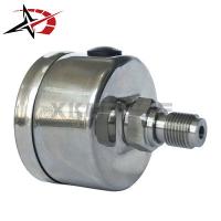 China NPT 600 Bar Liquid Filled Pressure Gauge 1.5 Inch Axial Mount Stainless Steel for Compact Hydraulic Monitoring for sale