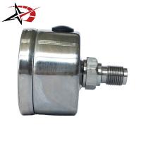 China NPT 600 Bar Liquid Filled Pressure Gauge 1.5 Inch Axial Mount Stainless Steel for Compact Hydraulic Monitoring for sale