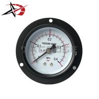 China 63mm 0‑4Bar Axial Panel Mount Pressure Gauge Dry Manometer Black Steel Case Back Connection for sale