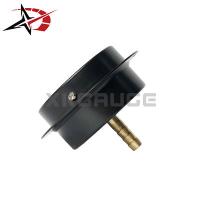China 63mm 0‑4Bar Axial Panel Mount Pressure Gauge Dry Manometer Black Steel Case Back Connection for sale