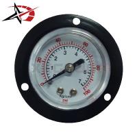 China Y‑40ZT Mini Pressure Gauge 40mm Axial With Front Flange Dry Manometer 0‑7kg/cm² 0‑100PSI Panel Mount for sale