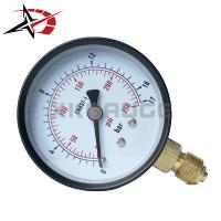 China 60mm  Radial Pressure Gauge 0‑17Bar 250PSI Bottom Mount Dry Manometer for sale