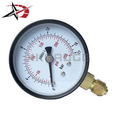 China 60mm  Radial Pressure Gauge 0‑17Bar 250PSI Bottom Mount Dry Manometer for sale