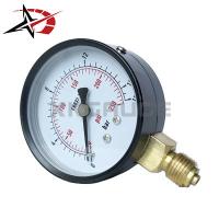 China 60mm  Radial Pressure Gauge 0‑17Bar 250PSI Bottom Mount Dry Manometer for sale