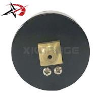China 40mm Axial Oxygen Pressure Gauge USE NO OIL Color Scale 0‑600kPa 100PSI Dry Gauge for sale
