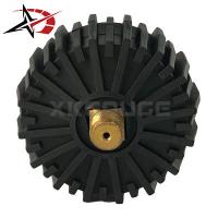 China 60mm Axial Pressure Gauge 0‑16Bar 230PSI With Rubber Shock‑proof  Cover Dry Gauge for sale