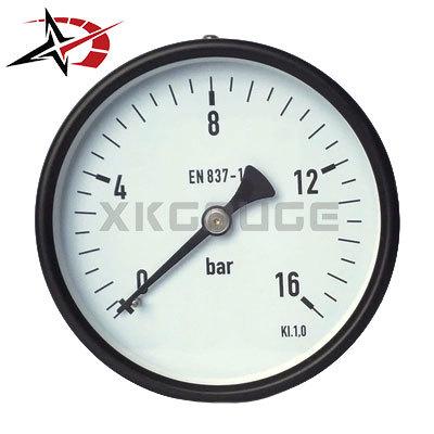 China 100mm Radial High Accuracy Pressure Gauge  0‑16Bar Dry Bourdon Tube Gauge for sale