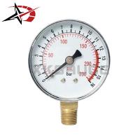 China Y‑63 Pressure Gauge 63mm Bottom Connection 0‑16Bar 230PSI Dual Scale Dry Manometer for sale