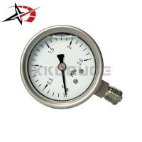 China 63mm Radial Liquid Filled Pressure Gauge 0‑2.5MPa Stainless Steel Hydraulic Gauge for sale