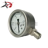 China 63mm Radial Liquid Filled Pressure Gauge 0‑2.5MPa Stainless Steel Hydraulic Gauge for sale