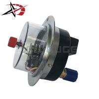 China 100mm Axial Flange Mount Magnetic Electric Contact Pressure Gauge 0~400 Bar, Back Connection Pressure Gauge with Contact Switch for sale
