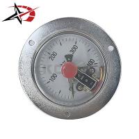 China 100mm Axial Flange Mount Magnetic Electric Contact Pressure Gauge 0~400 Bar, Back Connection Pressure Gauge with Contact Switch for sale