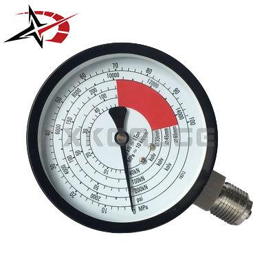 China 100mm Multi Scale Hydraulic Force Pressure Gauge, 0-100MPa / 0-14000psi for sale