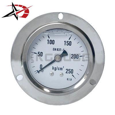 China 63mm Panel Mount Stainless Steel Pressure Gauge, 250kg/cm² Single Scale for sale