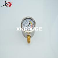 China 63mm Liquid Filled Pressure Gauge 8000psi / 700kg/cm², Bottom Mount Stainless Steel Case for sale