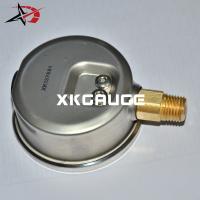 China 63mm Liquid Filled Pressure Gauge 8000psi / 700kg/cm², Bottom Mount Stainless Steel Case for sale